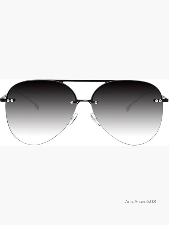 Accessories | Retro Rimless Aviator Sunglasses Oversized Uv40 Polarized ...